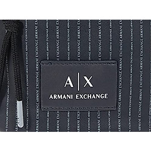 A|X ARMANI EXCHANGE mens Eco-leather Bag Crossbody, Blue, Medium US