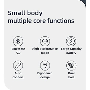 erjigo TWS + Earbuds Hook 2Pin Connector with Mic Support/30 Hours Playback,KZ-AZ09 HD Bluetooth5.2 Ear Hook Compatible with 0.75/0.78mm Pin Earphones/Headphones/Headsets for Sports (C Pin)