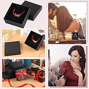 WSICSE 12 Pcs Jewelry Gift Boxes, Small Gift Boxes for Necklace Ring Bracelet Earring Cotton Filled Jewelry Box for mothers day Jewelry Gifts Organizer