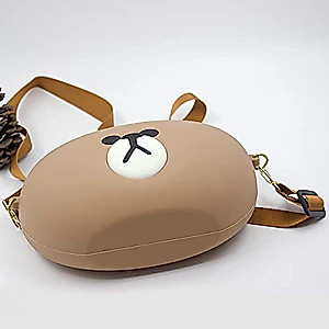 G.CHEN Cute Bear Purse for Women Crossbody Bag Girls Novelty Purse Cartoon Silicone Shoulder Bag