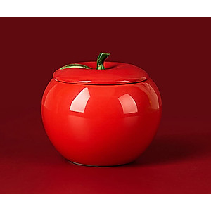 Mozacona Ceramic Apple Shape Container Food Storage Jar with Lid