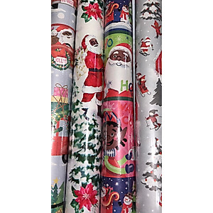 TDST 3 rolls of African-American Santa Wrapping Paper, 40-in. x 20-ft. Rolls