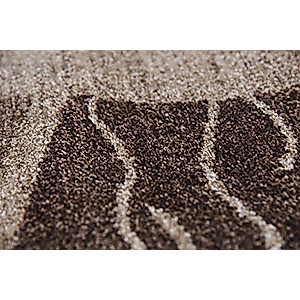 Unique Loom Del Mar Collection Area Rug-Transitional Inspired with Modern Contemporary Design, 6 ft x 6 ft, Light Brown/Beige