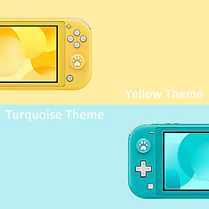 Thumb Grips Cap for Nintendo Switch/OLED/Switch Lite, Cute Analog Stick Cover Skin for Joy-Con Thumbstick,4Pcs (Yellow&Teal)