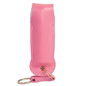 Wildfire 1/2 oz leatherette holster and Quick Release Key Chain pink
