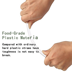 6 Pack Replacement Straws for Stanley Cup Accessories,Compatible Stanley Adventure Quencher Travel Tumbler&Stanley 40 oz Tumbler,Reusable Straws Plastic Straws