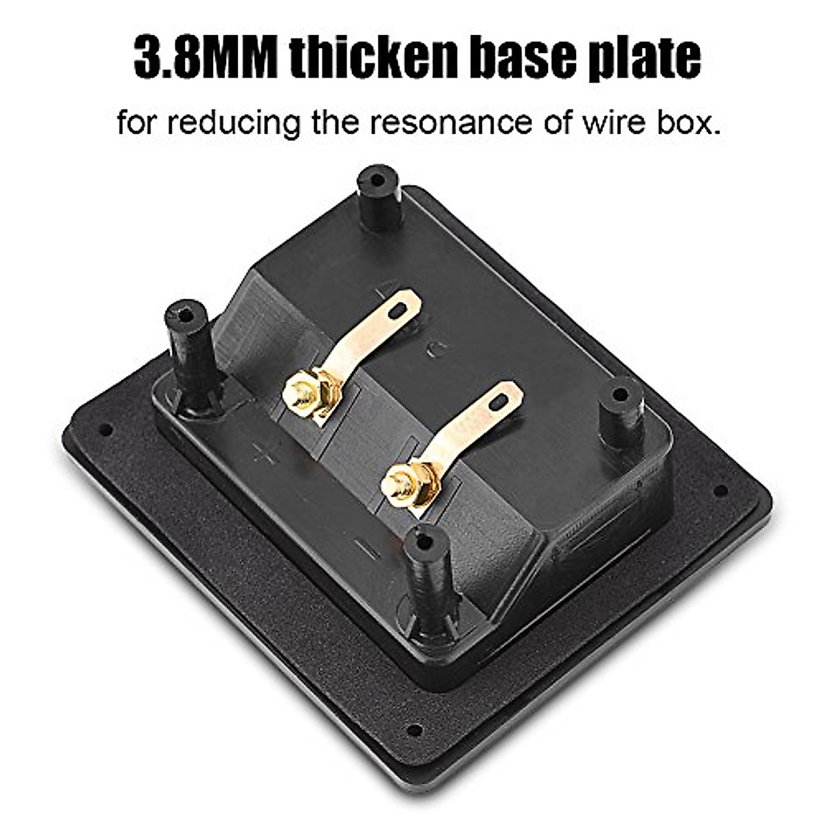 Speaker Terminal Box, DIY 2-Way Speaker Binding Post Terminal Cable Connector Box Subwoofer Plug Acoustic Components