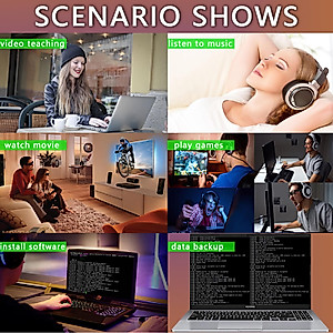 External CD/DVD Drive for Laptop USB 3.0 Portable RW Drive/DVD Player for Laptop CD ROM Burner Compatible with Laptop Desktop PC Windows Linux OS Mac Black