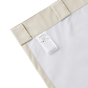 Amazon Basics Room Darkening Blackout Window Curtain with Grommets, 42 x 84 Inches, Light Blue - Set of 2