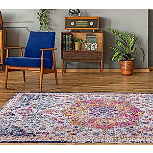 Ladole Rugs Multicolor Traditional Indoor/Outdoor Area Rug - Durable Soft Carpet for Living Room, Bedroom, Entrance, and Hallway - 5x8 (5'3" x 7'5", 160cm x 230cm)