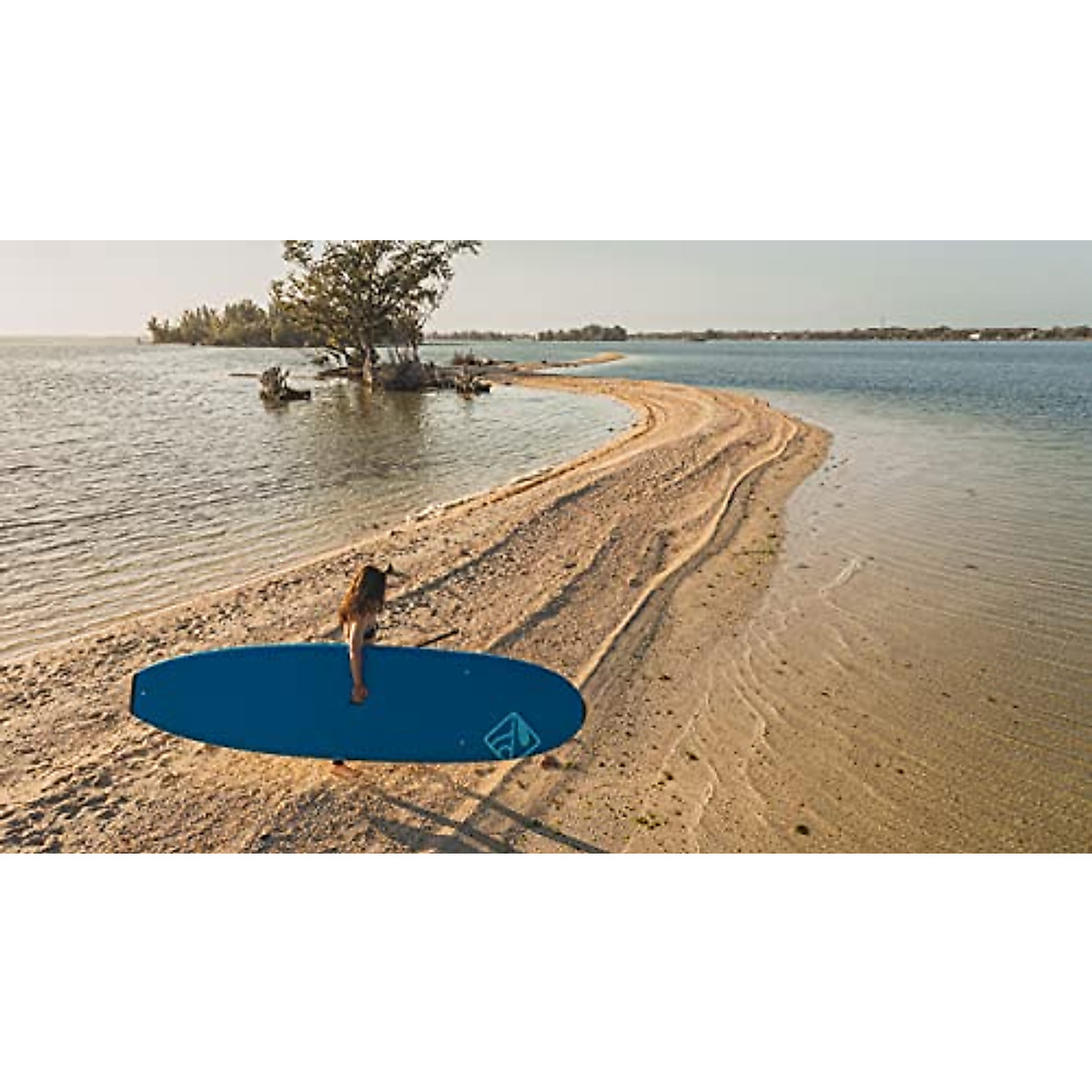 Boardworks Surge | Recreational Stand Up Paddleboard | SDK Softdeck Epoxy Hardboard with Paddle | 10' 6", Blue/White