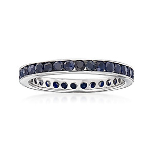 Ross-Simons 1.45 ct. t.w. Sapphire Eternity Band in Sterling Silver. Size 7