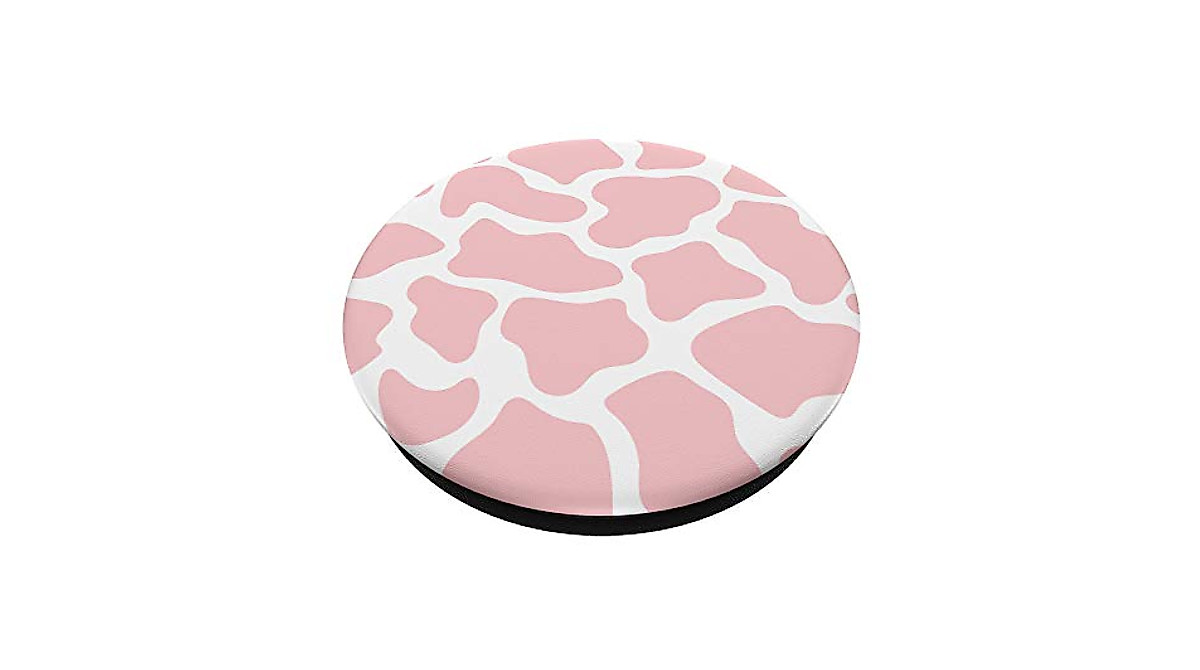 Shop Cow Print Pastel Pink PopGrip | Trendy & Cute