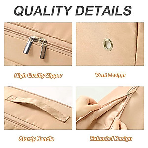 PLUG Large Capacity Blanket Storage, Ultra Space Saving Self Compression Organizer Foldable Comforter Storage Bags King Size for Clothes, Sweater, Bedding, Pillow with Handles