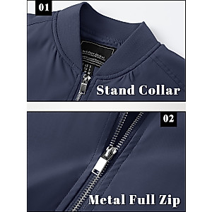 TACVASEN Jackets for Men Light Bomber Jacket for Men Jacket Men Fashion Varsity Jackets Men Windproof Jacket Men Lightweight Jackets Men Spring Jacket