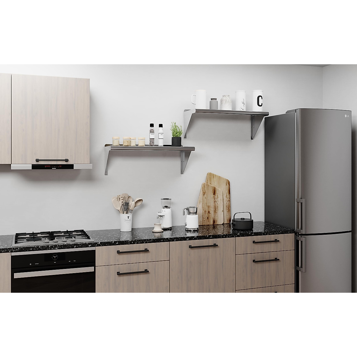 12" X 30" Stainless Steel Wall Shelf | NSF Certified Metal Shelving