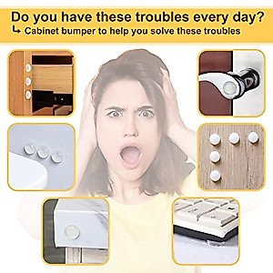 TIONTURE Cabinet Door Bumpers 128 Pcs Rubber Self Adhesive Pads for Drawers Noise Dampening Bumper Pads Glassware Picture Frames Small Furniture