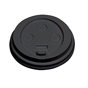 E1020-DLB Empress Dome Lid for 10-20oz Paper Hot Cups Black 10 / 100, 1000 per case