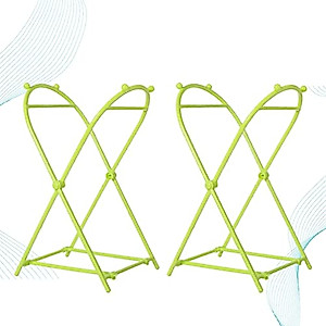 Luxshiny Desktop Stand 2pcs Garbage Bag Rack Plastic Frame Kitchen Garbage Bag Storage Rack Folding Garbage Shelf Bag Fixing Bracket Portable Hamper Stand for Bathroom Kitchen Green Hanger Hooks