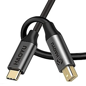 Mini DisplayPort to USB C Cable, HAOYU USB C to Mini DisplayPort,(Unidirectional), 4K@60Hz, HDCP 2.2, Compatible for MacBook Pro 2022-2016/ M1,MacBook Air, Surface Book 2,Galaxy S21/S22 (6 FT)