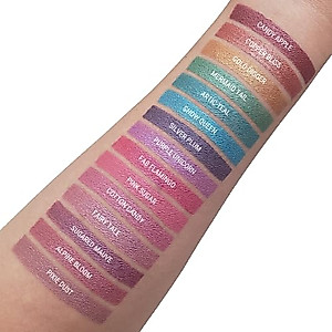 Aromi Bright Blue Metallic Liquid Lipstick | Sparkly Sky Lip Color with Shimmery Finish, Vegan Makeup, Cruelty-free, Long-lasting (Snow Queen)