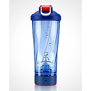 VOLTRX Electric Shaker Bottle - VortexBoost Portable USB C Rechargeable Protein Shake Mixer, Shaker Cups for Protein Shakes and Meal Replacement Shakes, BPA Free, Waterproof, Colored Light Base, 24 oz