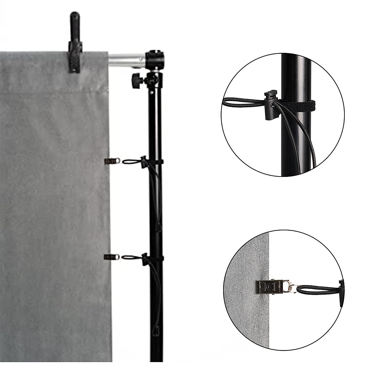 Background Backdrop Clips Clamps Holder for Photo Video Studio,24 Pack,Black