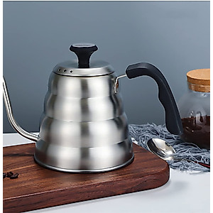 Beeca Pour Over Coffee Kettle with Thermometer, Premium Stainless Steel Gooseneck Kettle for Tea French Press Drip Coffee Slow Brew Pot for All Stovetop and Any Heat Source, 40oz / 1200ml