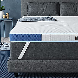 BedStory Extra Firm Mattress Topper Queen, 4 Inch Deep Sleep Memory Foam Mattress Topper for Pressure Relief, High-Density Foam Provides Extra Lumbar Support, 40 Days Trial