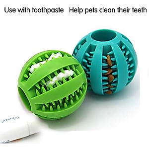 Dog Ball Chew Puppy (2 Pack), for Aggressive Chewers, Interactive Puppy Dog Toy, Puzzle Teething Toy, Essential Brain Stimulating, Dog Treat Ball Small Breed