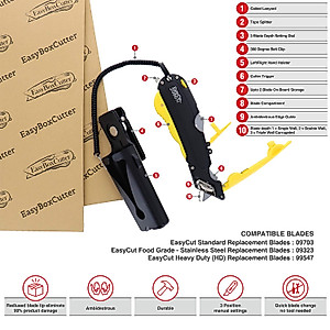 Modern Box Cutter for Home and School Use - High productivity and unique features with 100% guaranttee (2000 Series, Yellow)