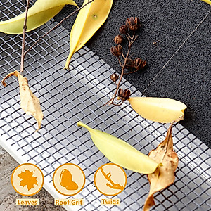 Powrocket Gutter Guard,4" 5" Leaf Protection Gutter Cover,30 Count Stainless Steel Mesh Gutter Covers,Prevents Roof Clogged Downspouts,Easy to DIY,Total Covers 96 Feet White