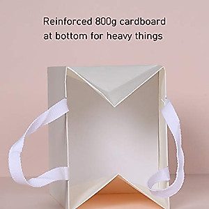 PAPERIST 10pcs 15.7x5.5x11.8 sturdy durable thick paper bag, cotton handles bag, perfect for gift bags, party bags, large gift bags