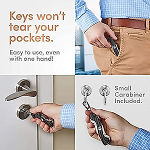 Key Holder & Key Organizer Keychain with matched Keychain multi-tool toolset by AmazinGizmo - House & Car Compact Black Multi Key Chain | Keyring Multitool | Screwdrivers | Bottle opener | Box Opener