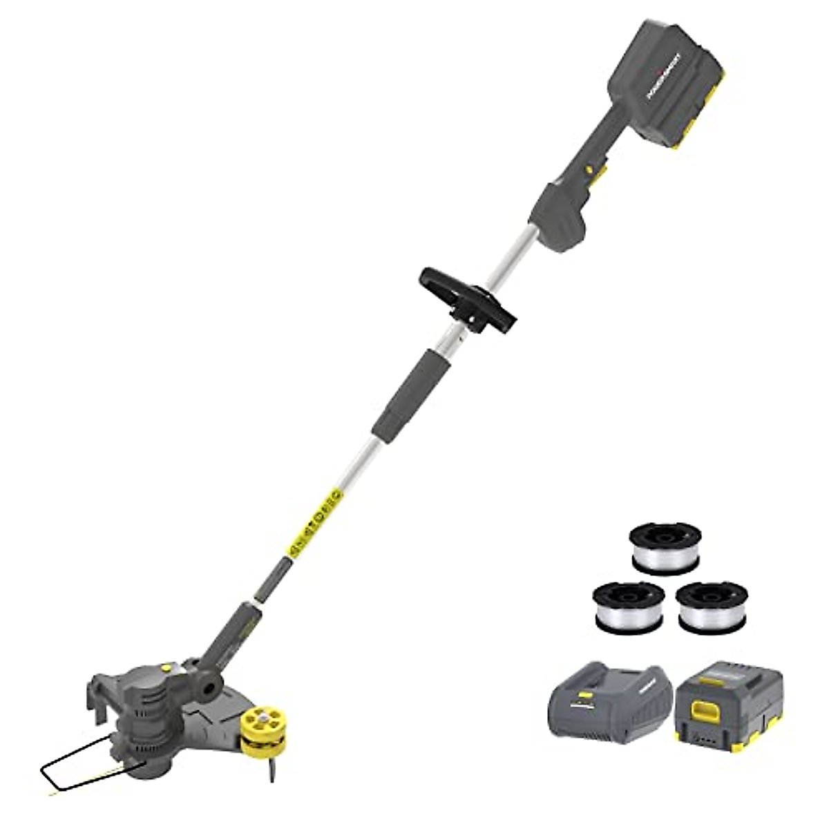 PowerSmart Cordless String Trimmer & Edger, 13-Inch 2-in-1 Height Adjustable Weed Eater, 40V 4.0Ah Battery & Charger Included