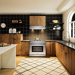 Empava Ducted Range Hood Under Cabinet 30 Inch, Kitchen Stove Vent with Dual Sealed Aluminum Motor 3-Speed, 500 CFM, Push Button Control, Permanent Filters, Stainless Steel