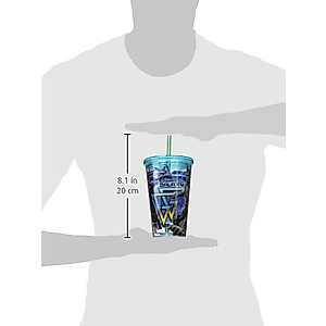 Vandor Marvel Guardians of the Galaxy 18 oz Acrylic Travel Cup with Lid and Straw, Multicolor