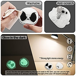 【2 PACK】FREEOL AirPods Pro Case Cover, Luminous Ghost & Skull Design Silicone Case for Airpods Pro,3D Fashion Cartoon Anime Character Apple Airpods Protective cover for Women Men Teens Kids Girls Boys