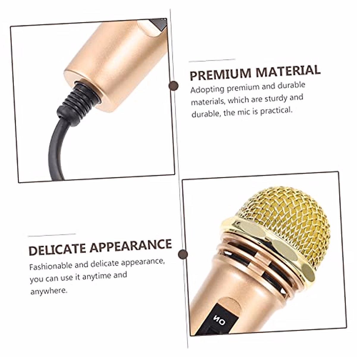 Milisten 4pcs phone microphone mini karaoke vocal mobile microphone stereo microphone female adapter microphone for singing portable mic Singing Microphone plastic miniature tablet