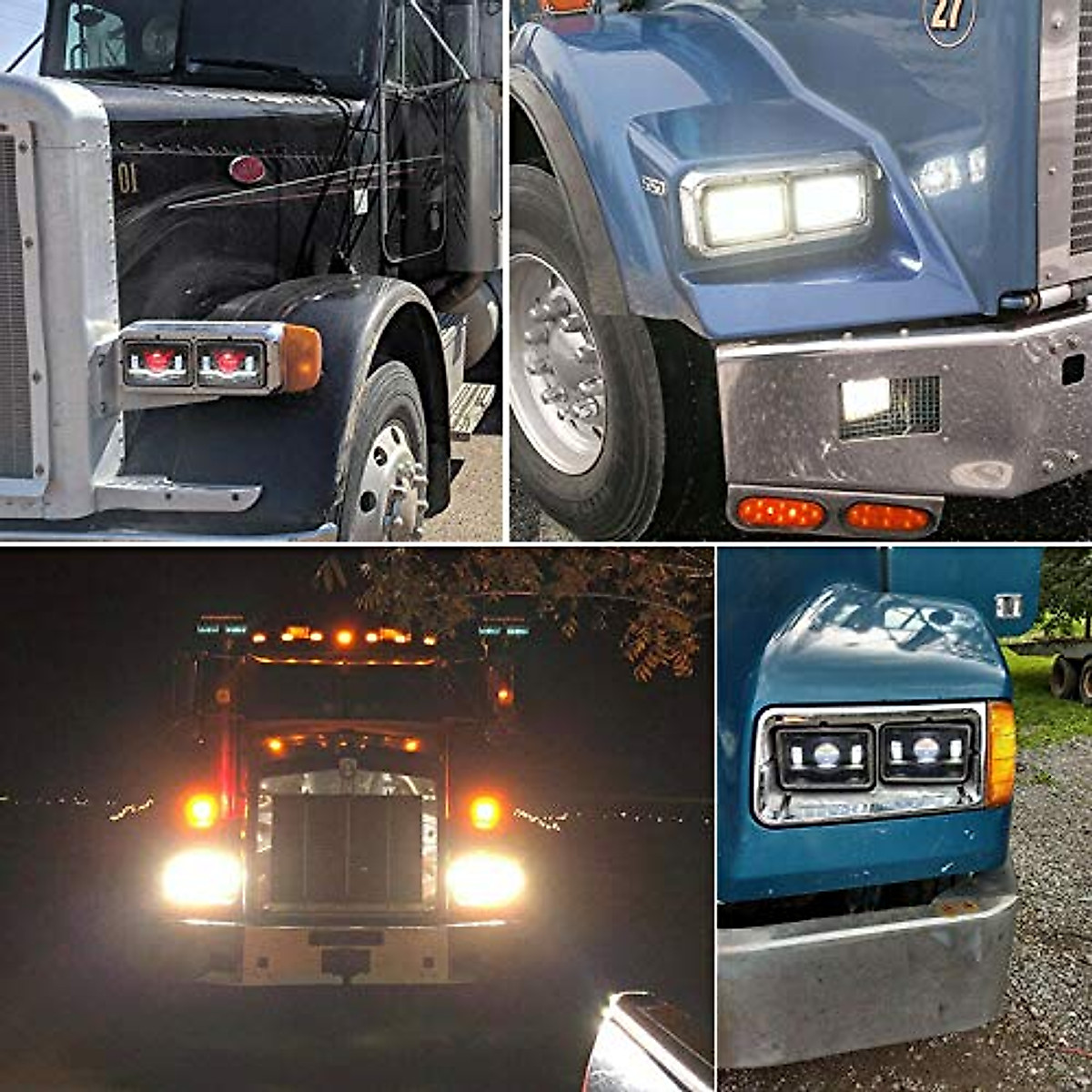 AUTOFU 4PCS 4X6 LED Headlights DRL for Chevy Pick Up Trucks C10 C20 K10 K30 K5 Blazer Suburban (1981 to 1987), Sealed Beam High Low H4651 H4642 H4652 H4656 H4666 H4668 H6545 Conversion Kit