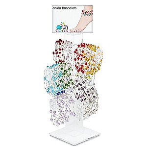 FixtureDisplays® Plexiglass Acrylic 8-bar Bracelet Display Rack Tabletop Jewelry Necklace Display 15398