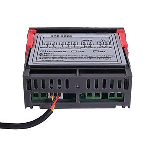 STC-3028 AC 110-220V 10A Digital Temperature Controller Dual Display Thermostat Thermoregulator Heating Cooling Switch Digital Hygrometer with SHT20 Probe (AC 110-220V)