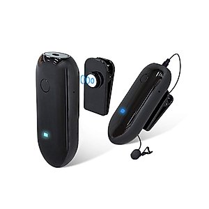 LESNGO 318C Wireless Lavalier Microphone, 20 UHF Channel Wireless Lapel Microphone XLR Lav Mic Compatible with iPhone Smartphone Camera Microphone for Streaming YouTube Interview Vlog (Black)