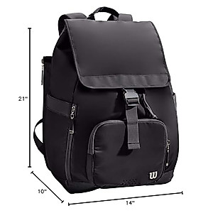 WILSON Womens Fold Over Backpack Black