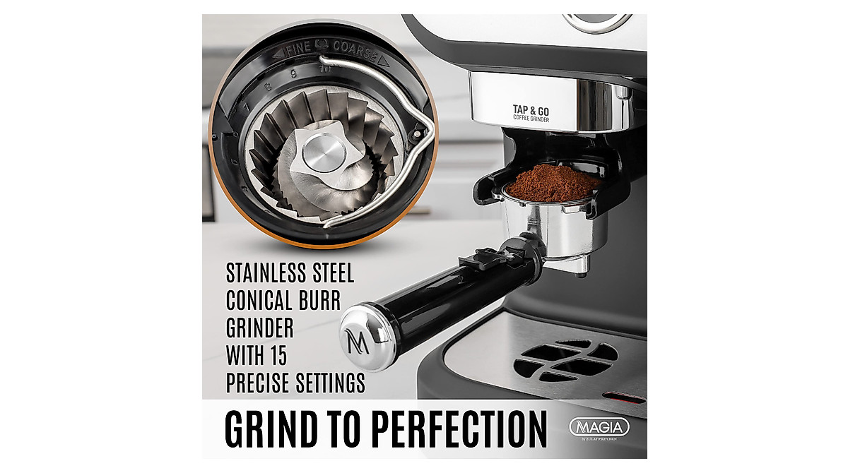 Magia Manual Espresso Machine: Grind & Brew Delight