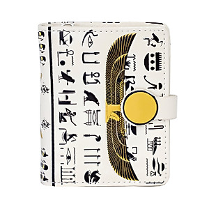 Shag Wear Egyptian Small Zipper Bi-Fold Women's Wallet (Cream)