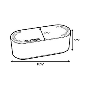 D-Line Cable Management Box, Power Strip Holder, Floor Outlet Hiders, Desk Cord Organizer, Cover TV Wires, Wire Storage, Extension Hider, Office Concealer for Cords, Baby Proof Cables - Large, Black