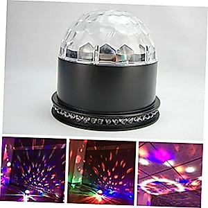 CIYODO 1pc Voice Night LED Colorful Shape Control Plug Ball Black Mini Crystal Light Lamp Projection US