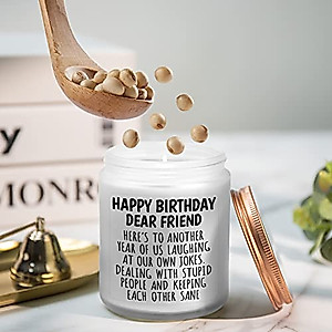 Happy Birthday Gifts for Women - Funny Gift for Best Friend Coworker Classmate Bestie Present Lavender Candle