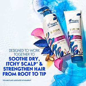 Head & Shoulders Supreme Sulfate Free Conditioner with Argan Oil, Anti-Dandruff Treatment, Soothe & Strengthen Hair & Scalp, 28.2 Fl Oz
